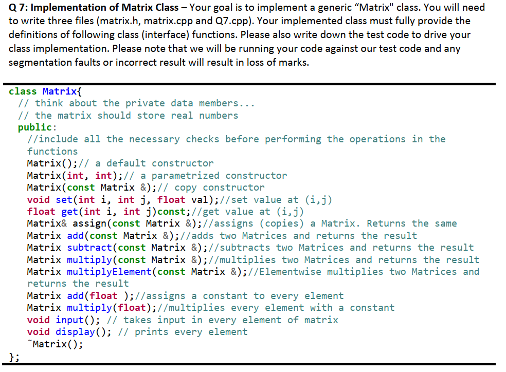 Solved Write code in C++ using classes. Class members must | Chegg.com