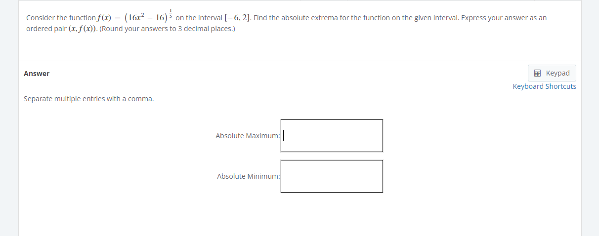 Solved Consider the function f(x)=(16x2−16)51 on the | Chegg.com