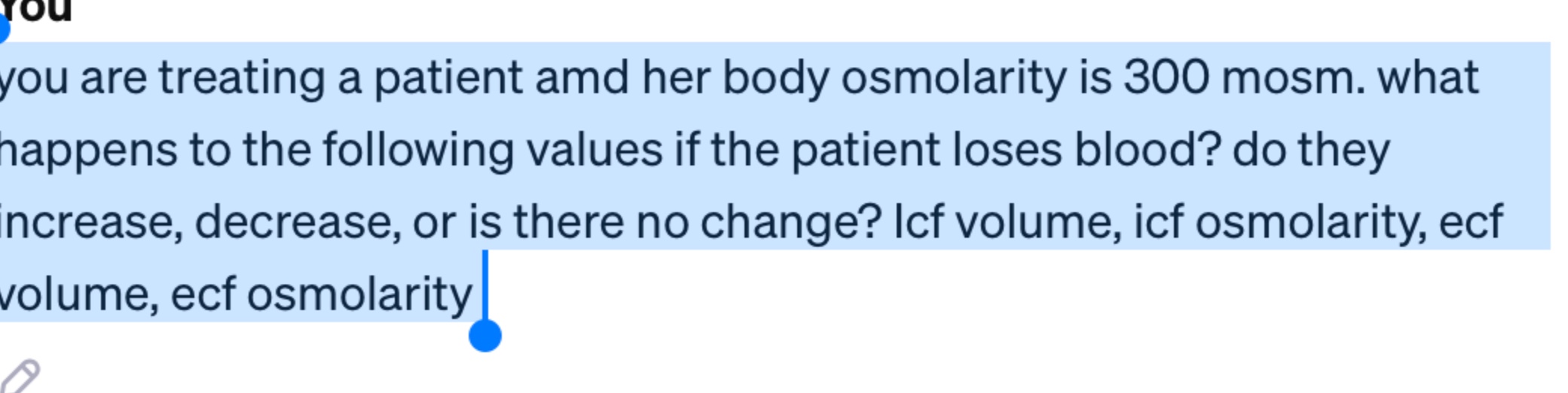 Solved you are treating a patient amd her body osmolarity is | Chegg.com