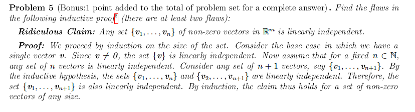 Solved Find the flaws in the following inductive | Chegg.com