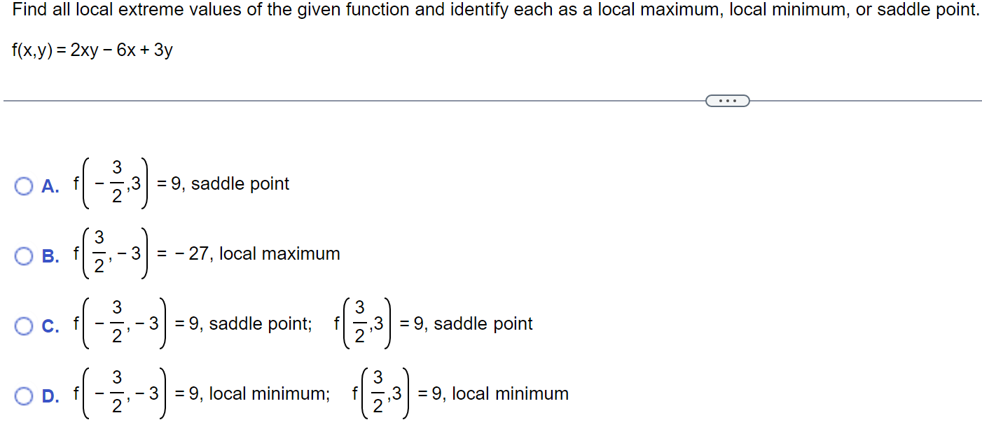 Solved Find all local extreme values of the given function | Chegg.com Solved Find all local extreme values of the given function | Chegg.com