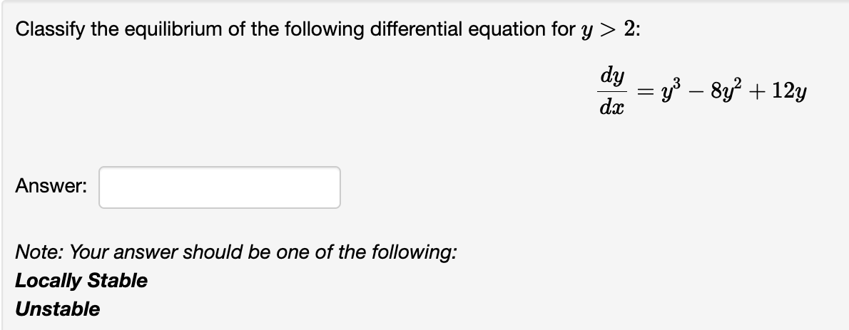 Solved Classify the equilibrium of the following | Chegg.com
