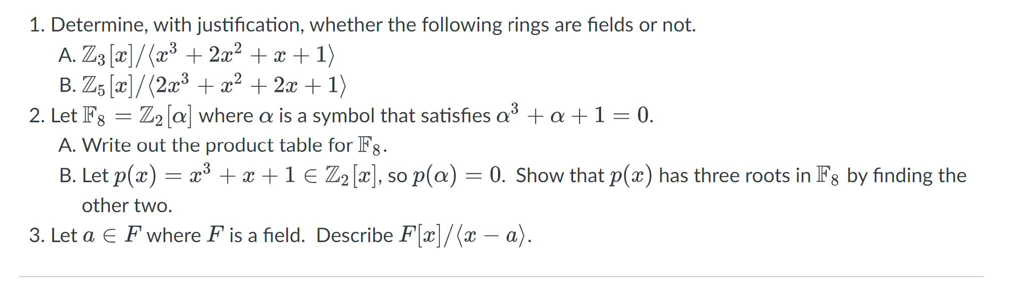 Solved 1. Determine, with justification, whether the | Chegg.com