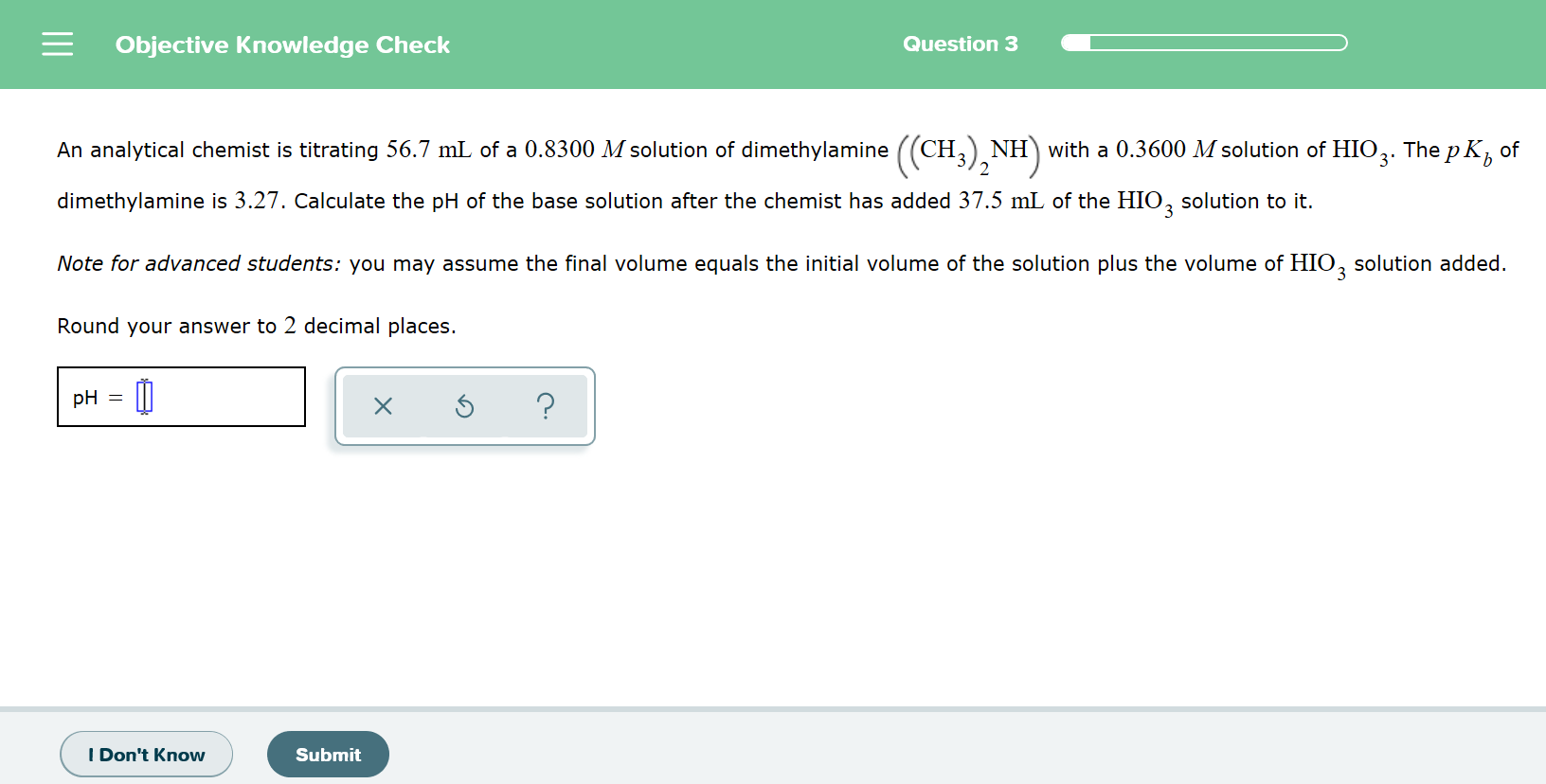 Solved = Objective Knowledge Check Question 3 An analytical | Chegg.com Solved = Objective Knowledge Check Question 3 An analytical | Chegg.com