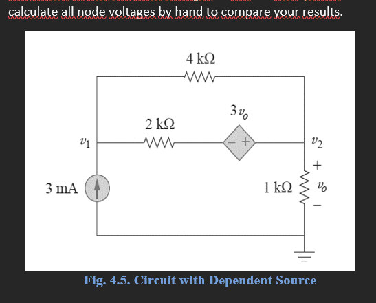 Solved calculate all node voltages by hand to compare your | Chegg.com