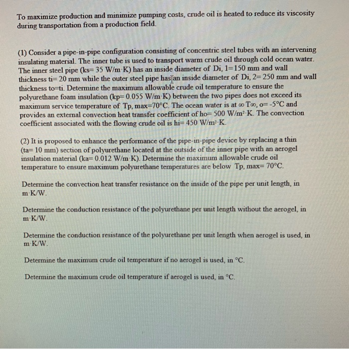 Solved To maximize production and minimize pumping costs, | Chegg.com