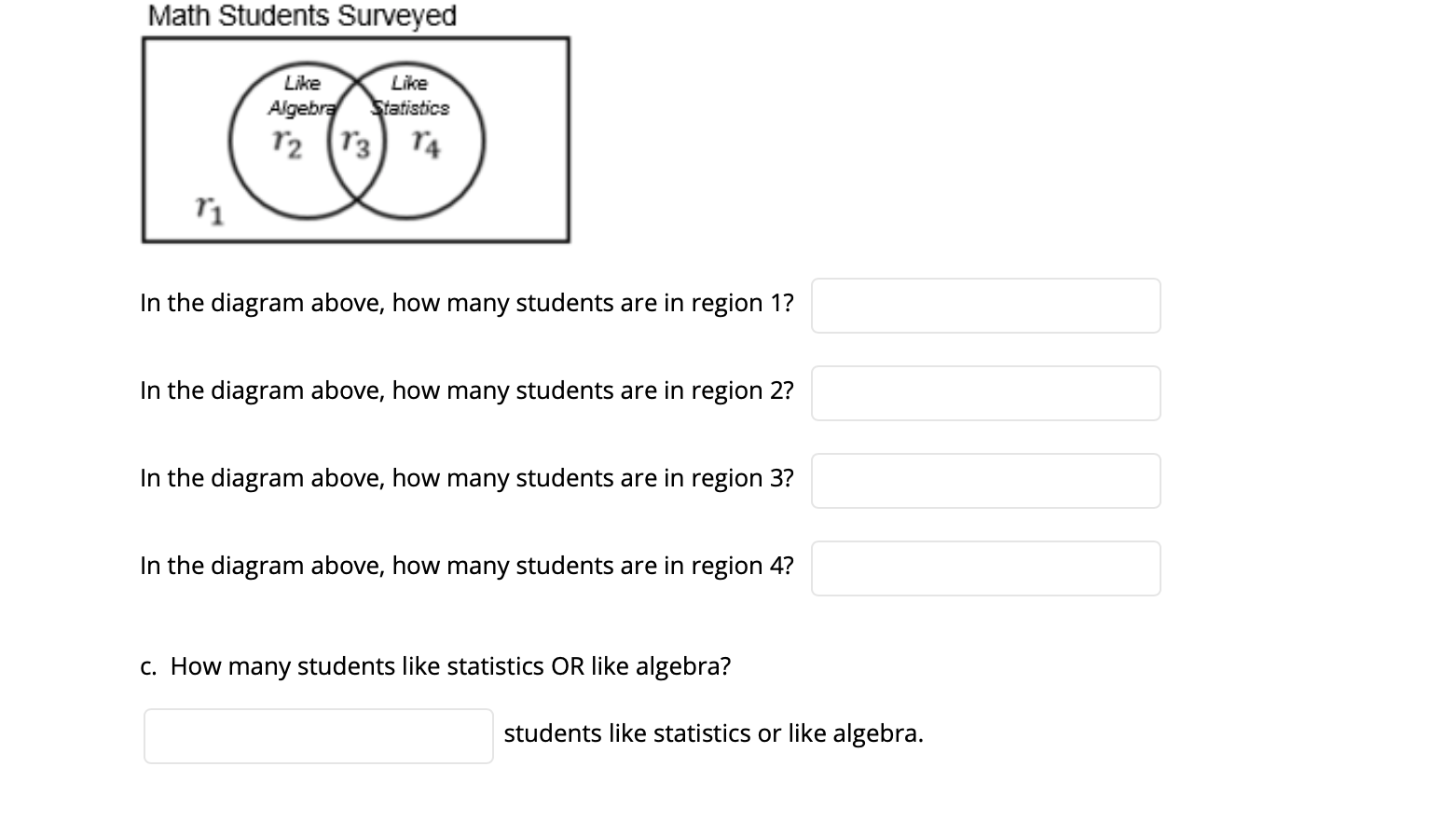 Solved QUESTION 13 A survey was given to a group of math | Chegg.com