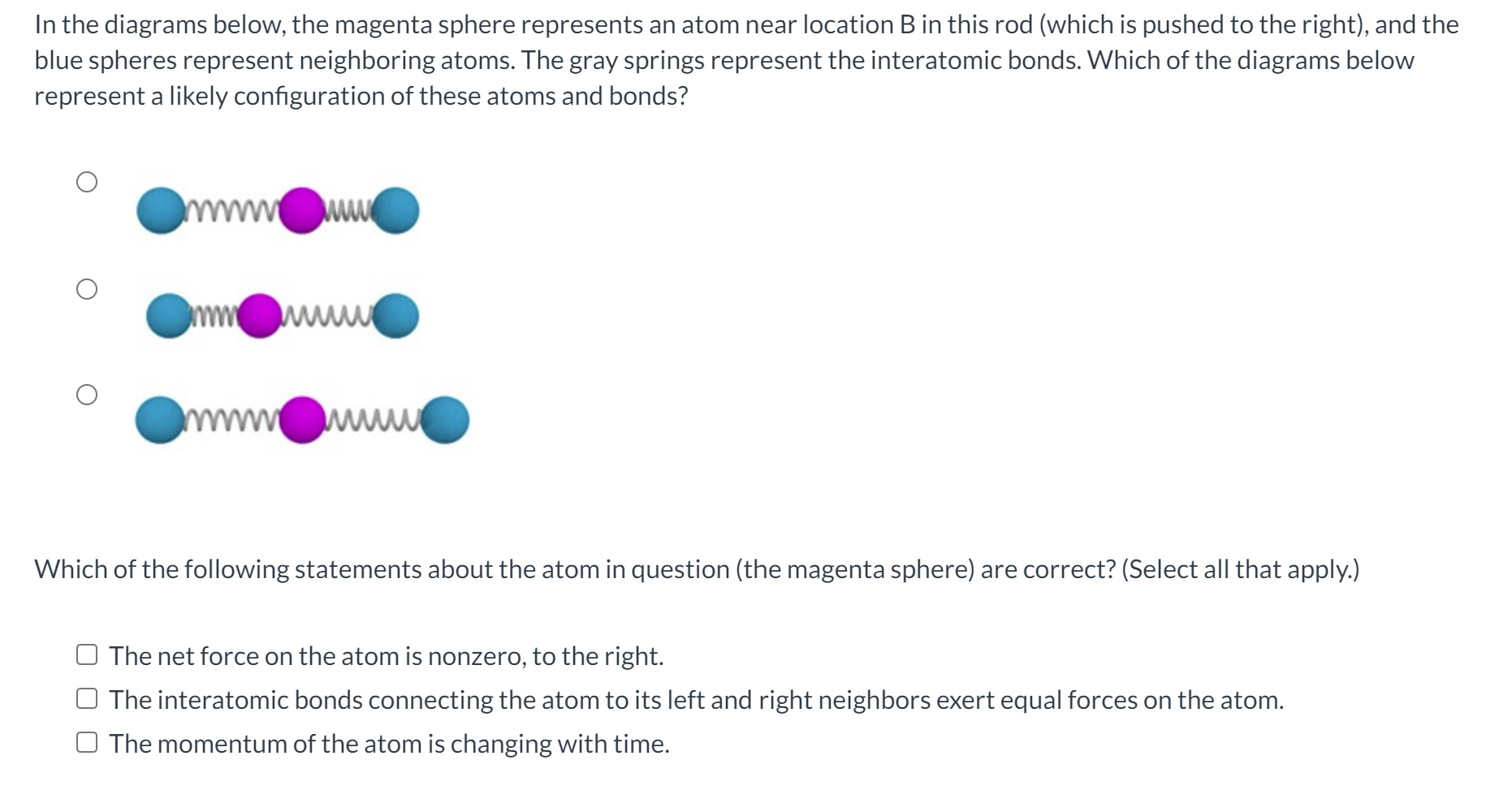 Solved In the diagrams below, the magenta sphere represents | Chegg.com