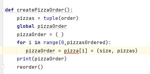 How do I create a list (called pizzaOrder) which | Chegg.com