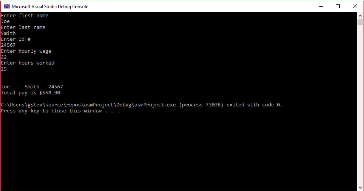 Solved Use Visual Studios with the asm.lib (Assembly | Chegg.com