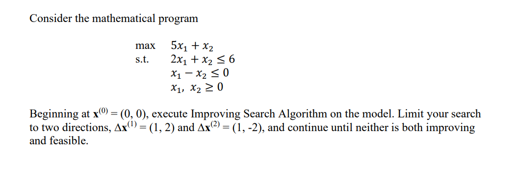 Solved Consider the mathematical program max s.t. | Chegg.com