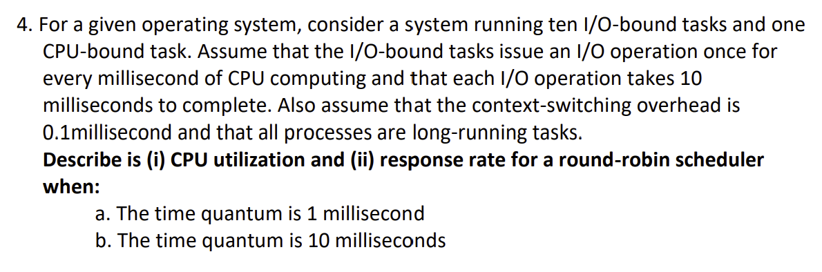 Solved For A Given Operating System Consider A System 