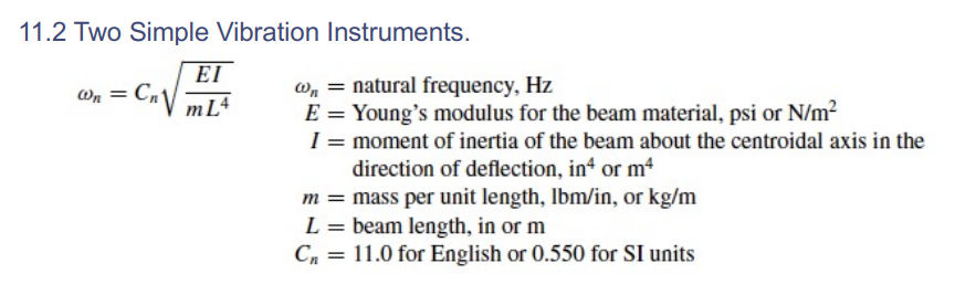 Solved 11.2 Two Simple Vibration Instruments. A simple | Chegg.com
