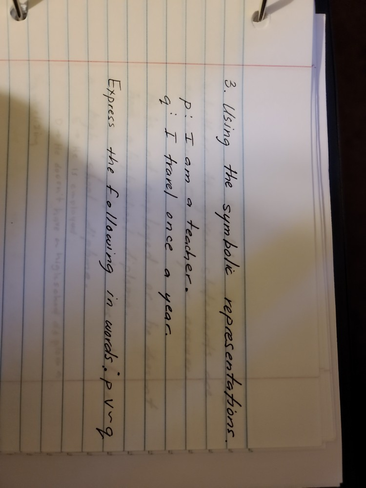 Solved 3. Using the symbolic representations p. G: I am a | Chegg.com