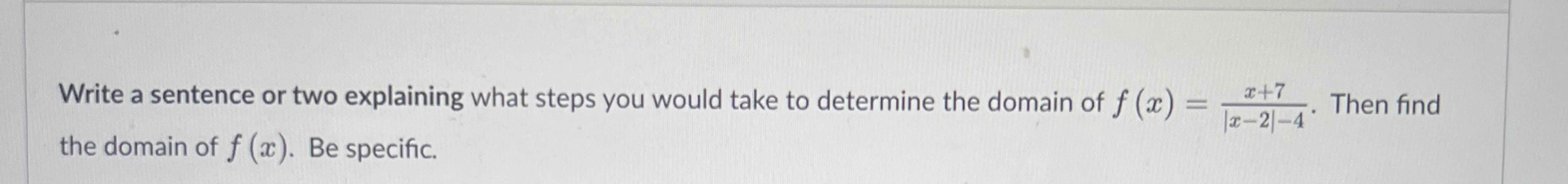 Solved write a sentence or two explaining what steps to take | Chegg.com