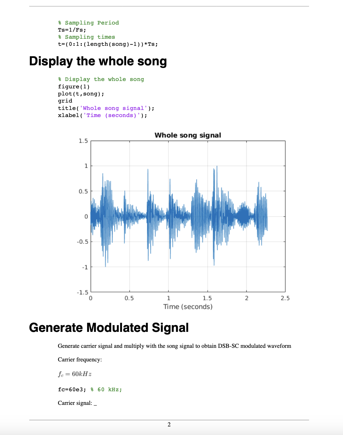 2. (Frequency Division Multiplexing for DSB-SC): In | Chegg.com
