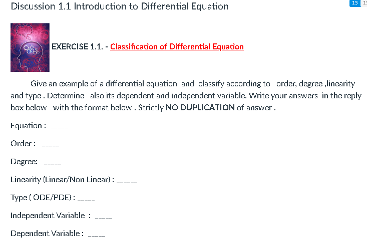 Solved 15 1 Discussion 1.1 Introduction to Differential | Chegg.com