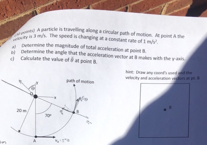 Solved A particle is travelling along a circular path of | Chegg.com