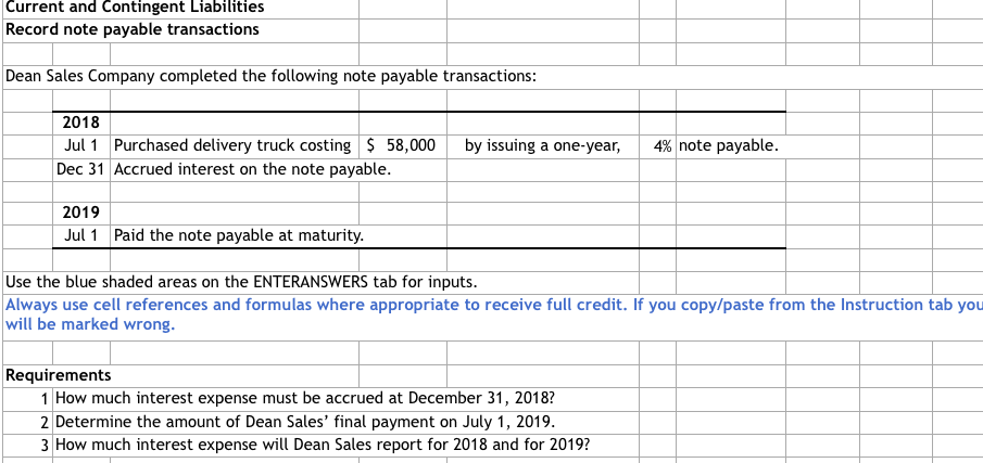 Solved Current and Contingent Liabilities Record note | Chegg.com