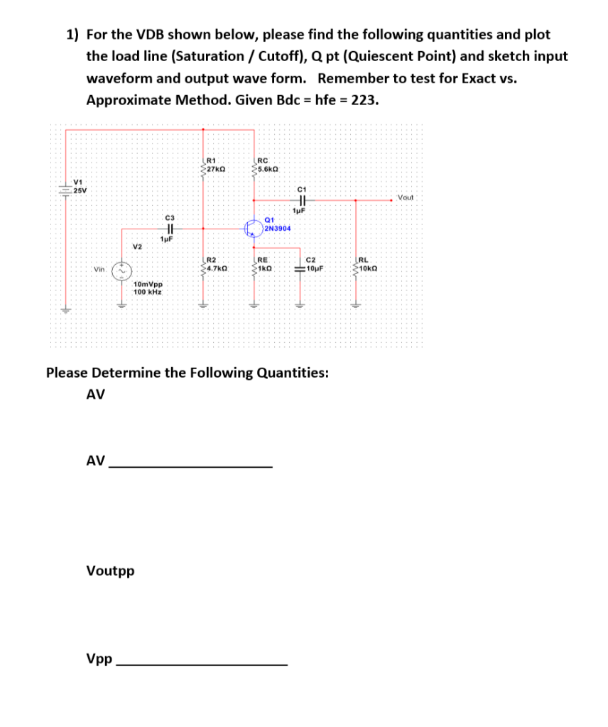 1) For the VDB shown below, please find the following | Chegg.com
