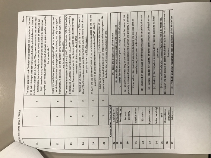 Solved ECN 341-010 Spring 2017R White ts to the economic | Chegg.com