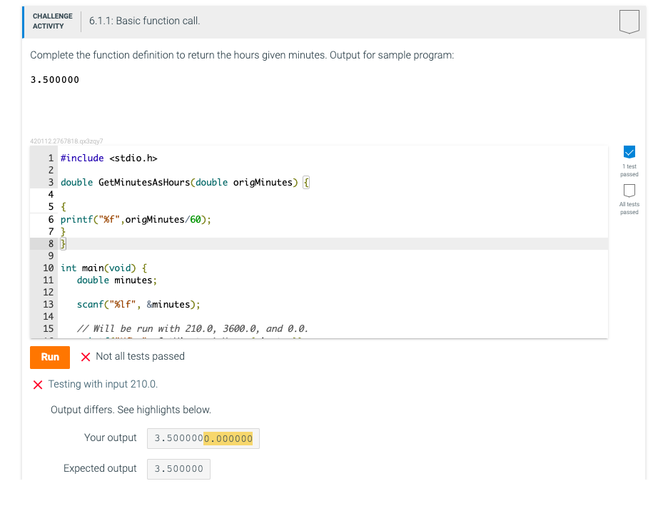 Solved Need help on how to fix this C program the only part | Chegg.com