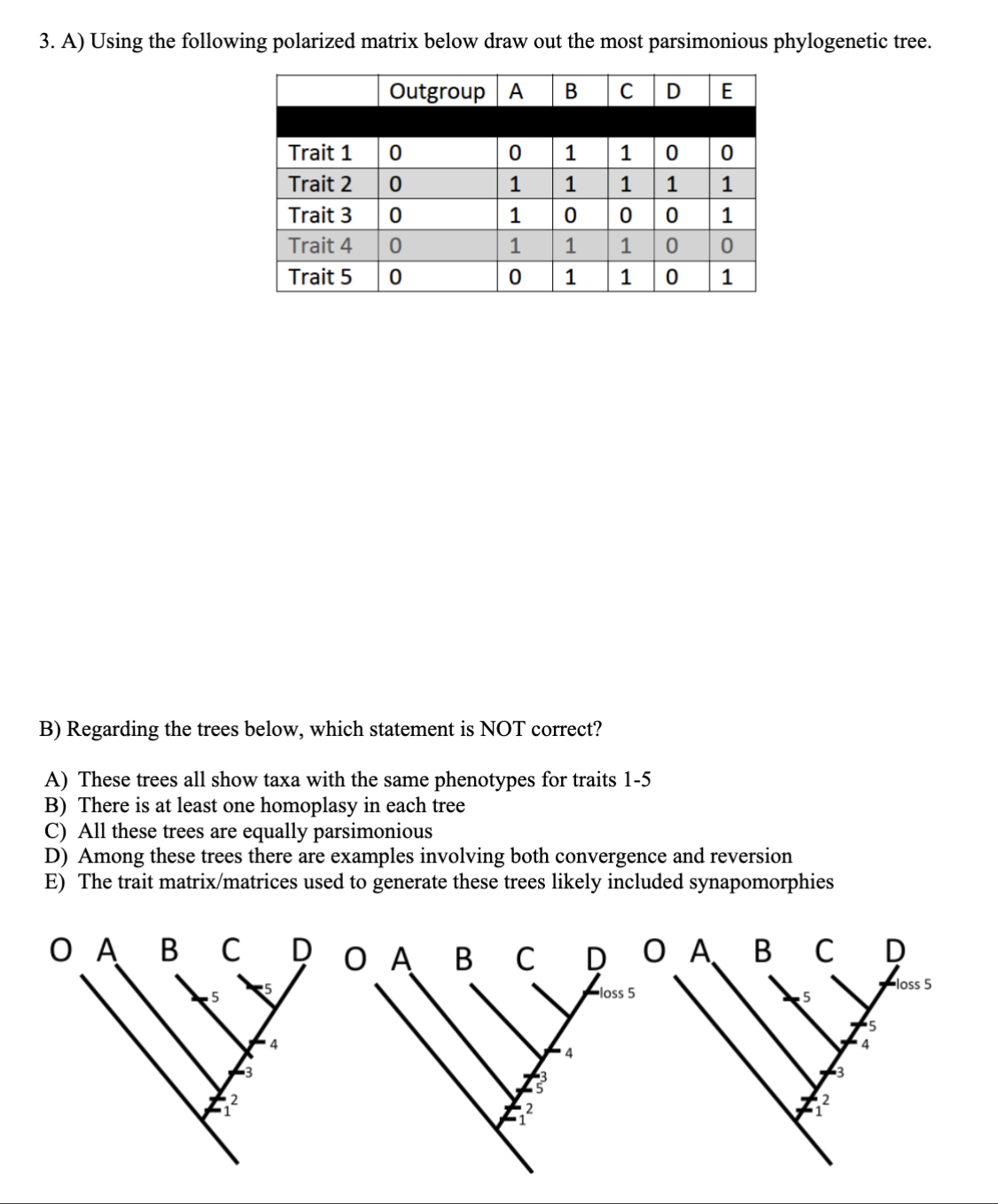 3. A) Using the following polarized matrix below draw | Chegg.com