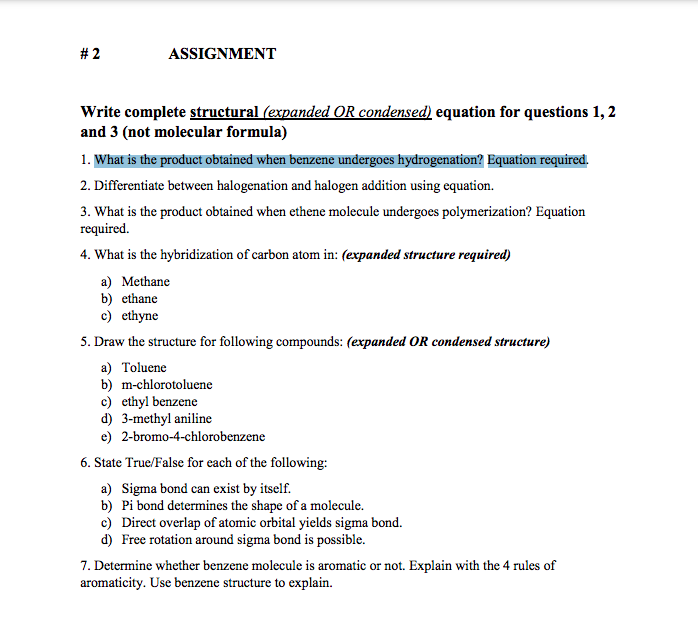 Solved #2 ASSIGNMENT Write complete structural (expanded OR | Chegg.com
