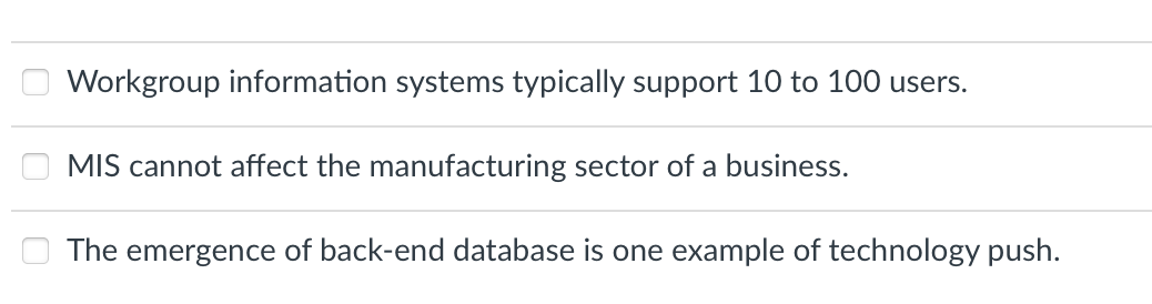 Solved Workgroup information systems typically support 10 to | Chegg.com