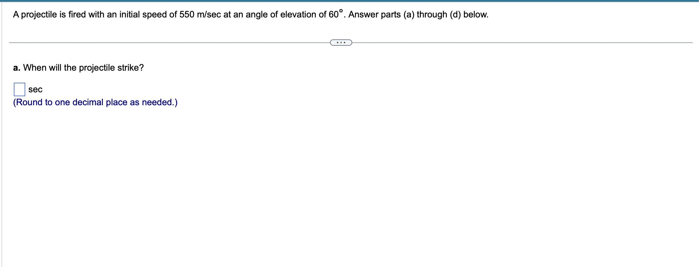 Solved A projectile is fired with an initial speed of | Chegg.com