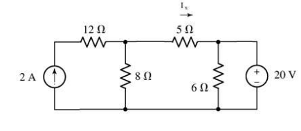 Solved Use superposition to determine the current Ix in the | Chegg.com