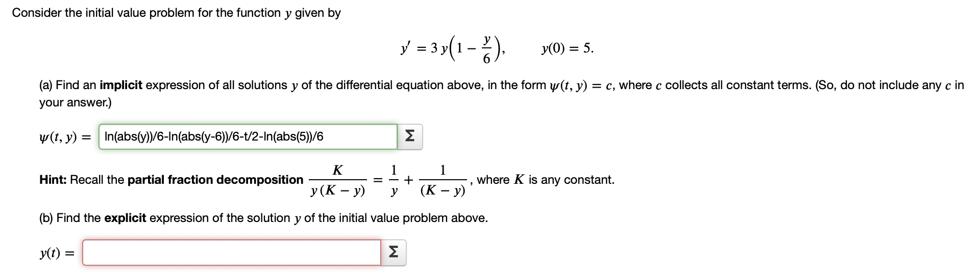 Solved Consider the initial value problem for the function y | Chegg.com