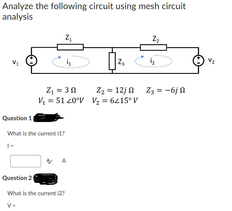 Solved Analyze the following circuit using mesh circuit | Chegg.com