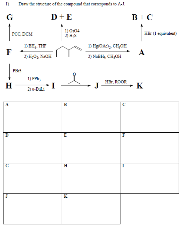 Solved 1) Draw the structure of the compound that | Chegg.com