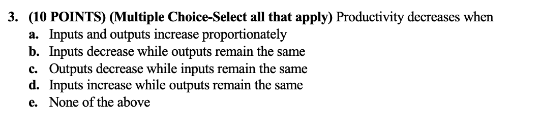 Solved 3. (10 POINTS) (Multiple Choice-Select all that | Chegg.com