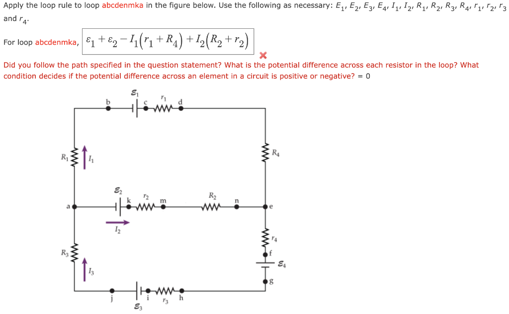 Solved Apply the loop rule to loop abcdenmka in the figure | Chegg.com