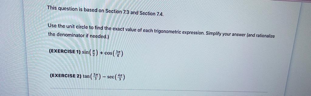 Solved This question is based on Section 7.3 and Section | Chegg.com