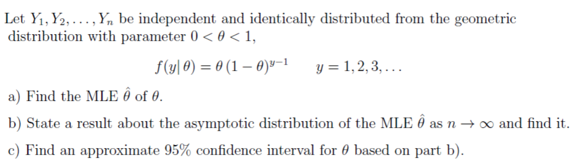 Solved Let Yı, Y2, ...,Yn be independent and identically | Chegg.com