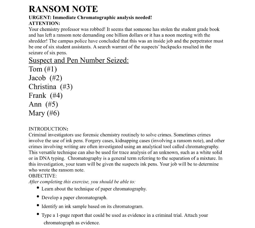 Solved EXTRA CREDIT DATA SHEET Type of pen you used | Chegg.com