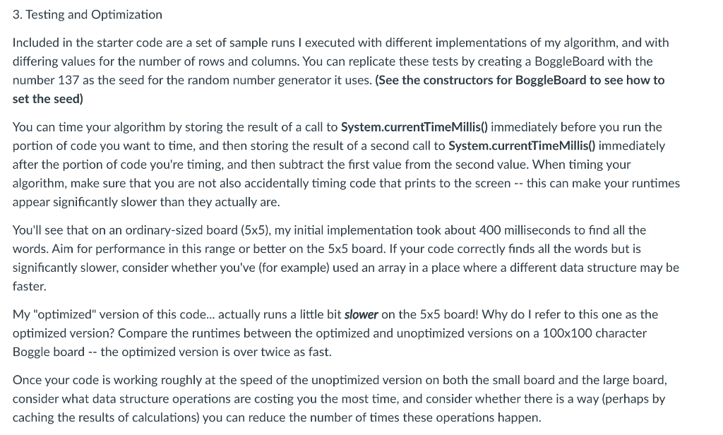 Solved This assignment is based on the classic game Boggle. | Chegg.com
