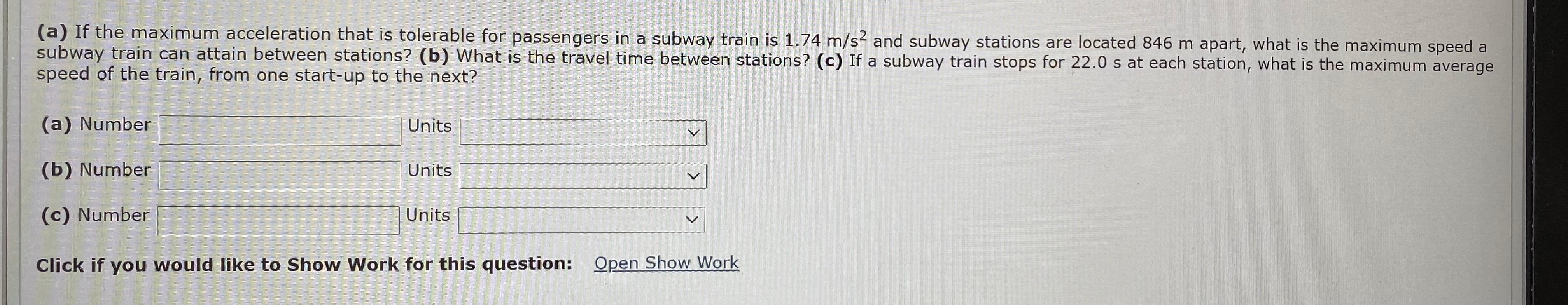Solved (a) If the maximum acceleration that is tolerable for | Chegg.com