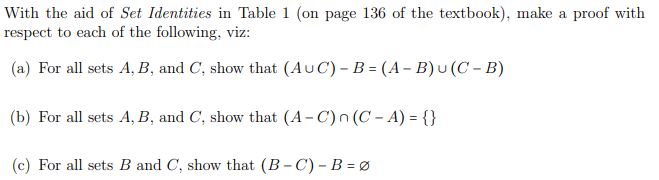 Solved Need help with discrete math set identity proofs, do | Chegg.com