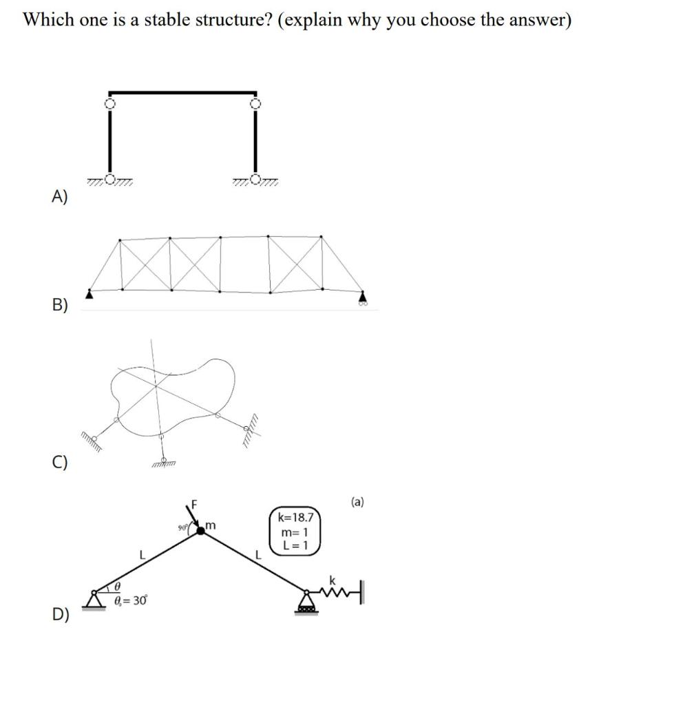 Solved Which one is a stable structure? (explain why you | Chegg.com