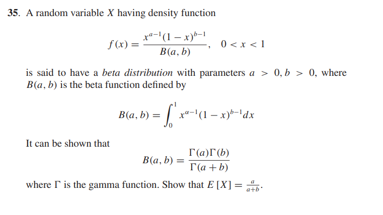 35. A random variable X having density function | Chegg.com