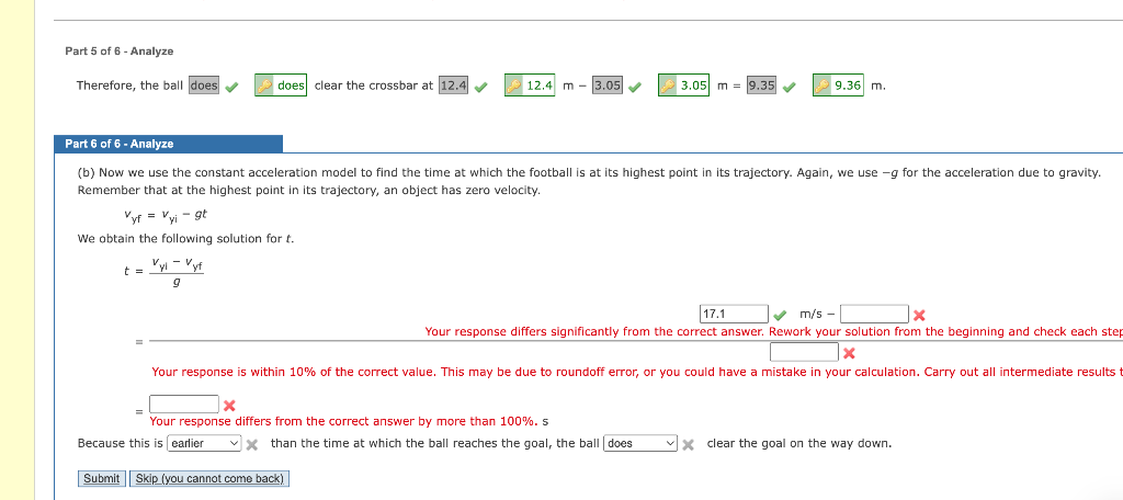 Now we use the constant acceleration model to find | Chegg.com