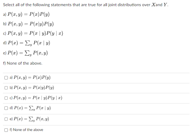 Solved Select all of the following statements that are true | Chegg.com