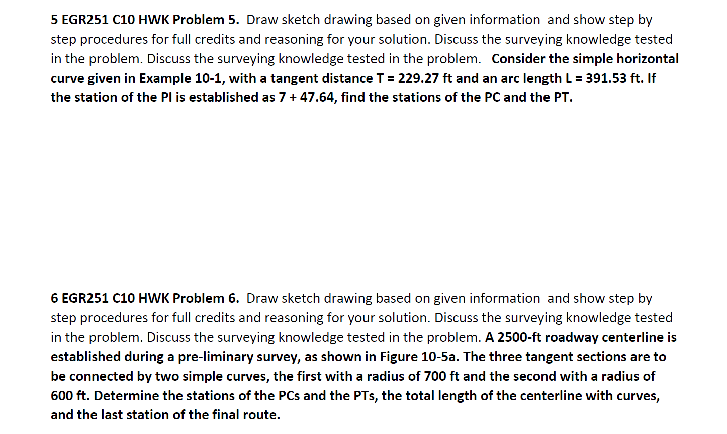Solved 5 EGR251 C10 HWK Problem 5. Draw sketch drawing based | Chegg.com