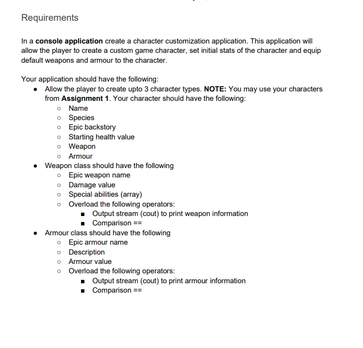 Solved Requirements In a console application create a | Chegg.com