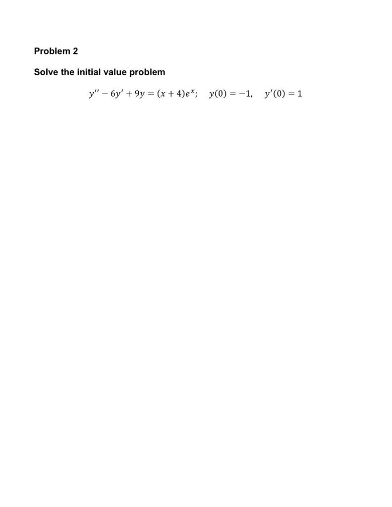 Solved Solve the initial value problem | Chegg.com