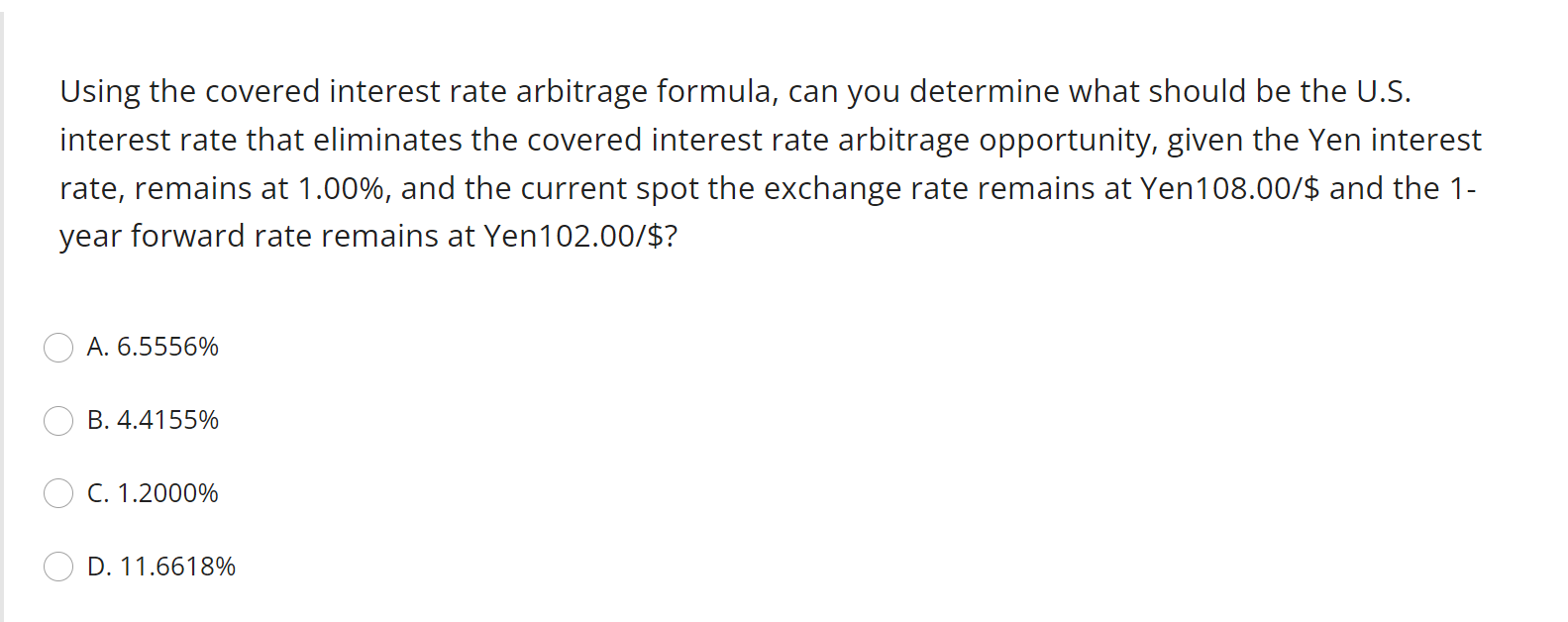 Solved Using the covered interest rate arbitrage formula, | Chegg.com